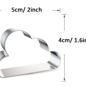 WJSYSHOP Mini White Clouds Cookie Cutter