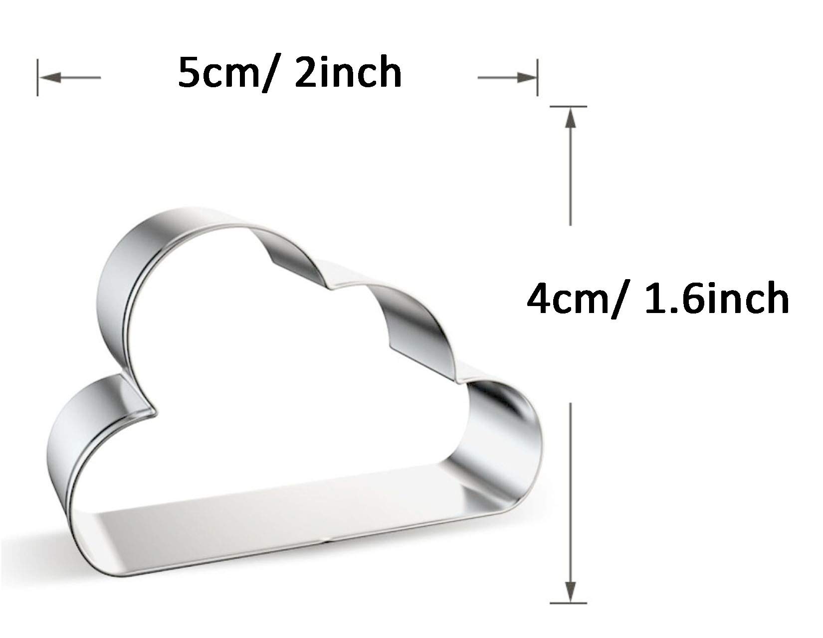 WJSYSHOP Mini White Clouds Cookie Cutter