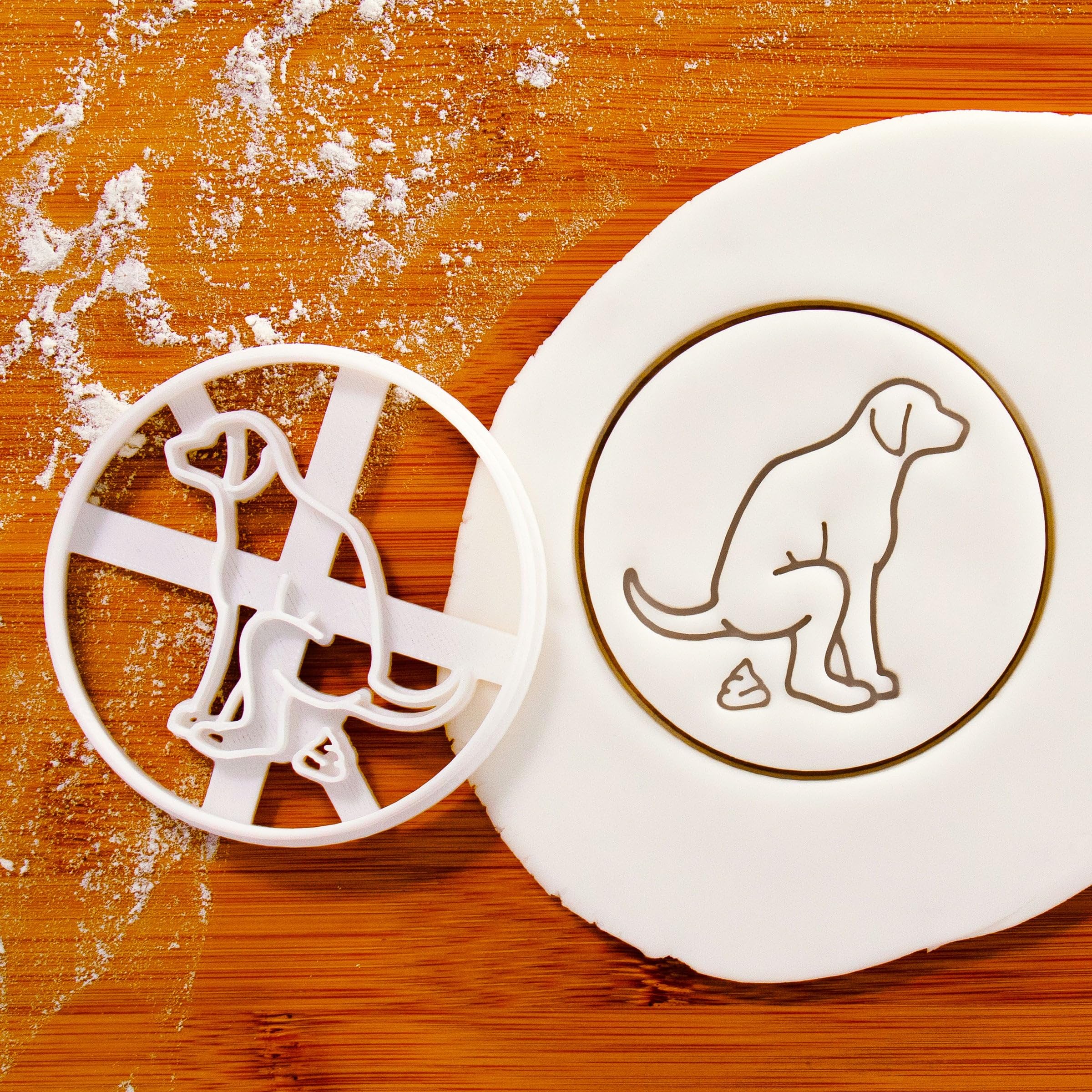 Dog Pooping Sign cookie cutter, 1 piece - Bakerlogy