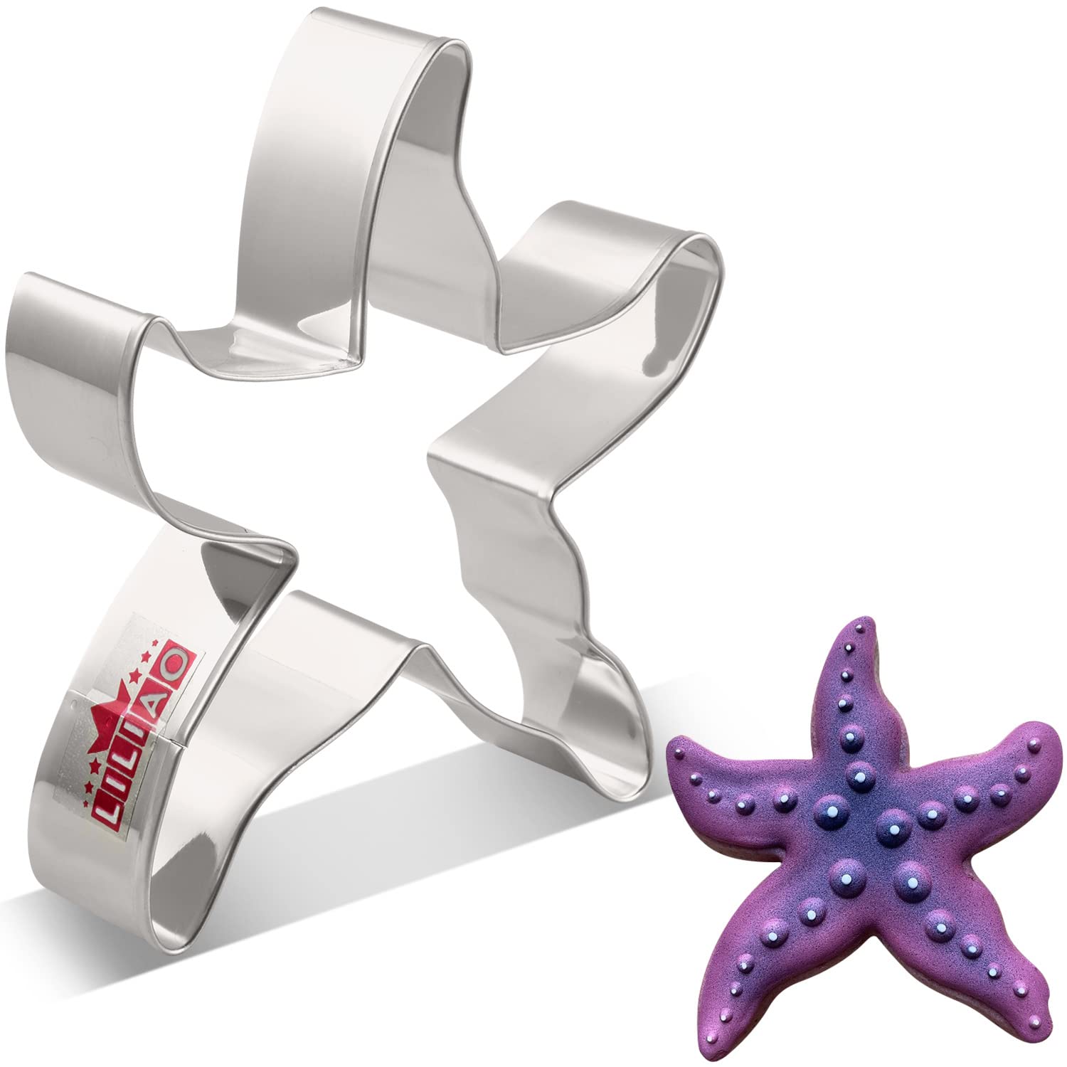 LILIAO Starfish Cookie Cutter - 3.5 x 4.2 inches - Stainless Steel