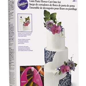 Wilton Gum Paste Outs Piece 28 PC GP Flowers Cut Out Set