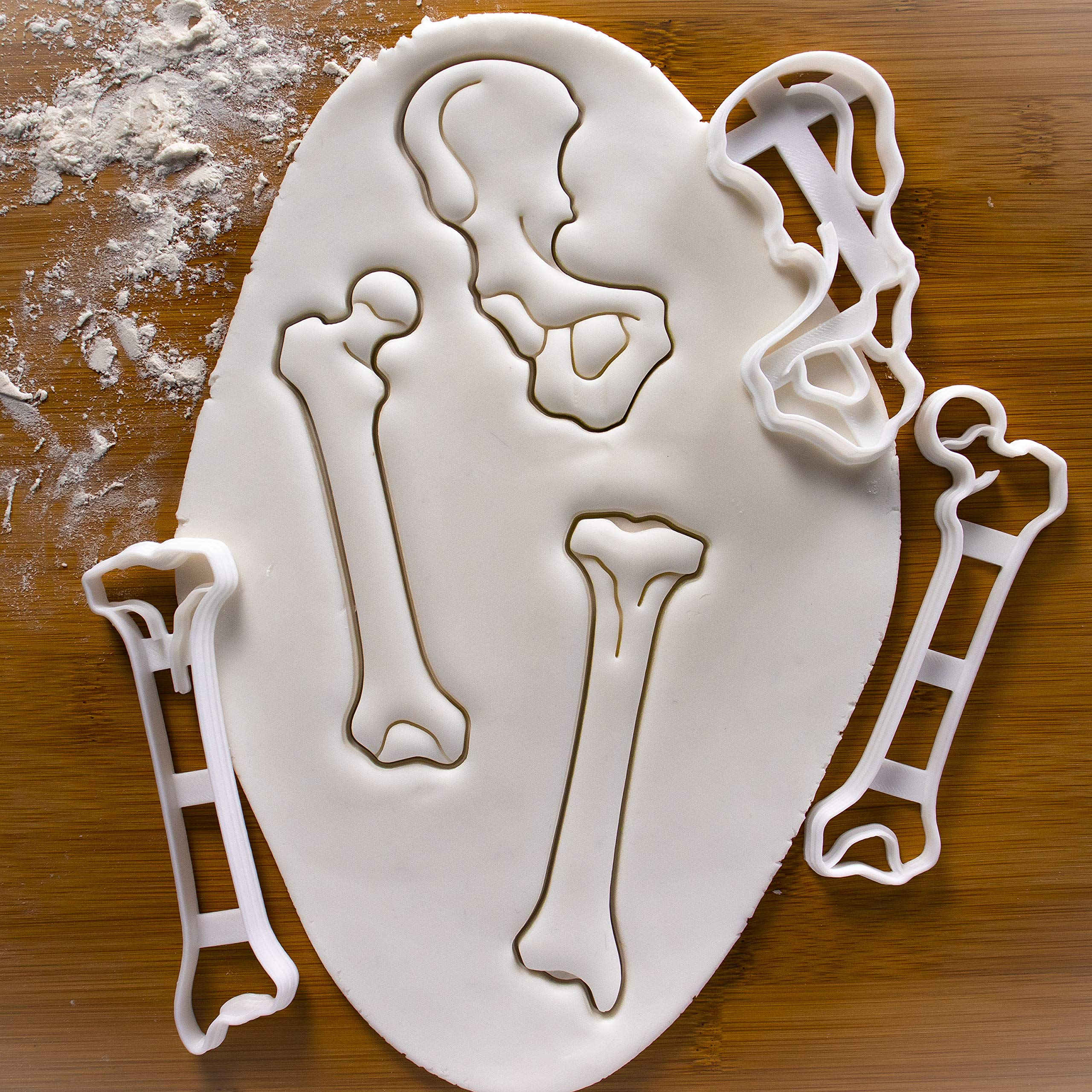 Set of 3 cookie cutters (Designs: Hip, Femur & Tibia Bone), 3 pieces - Bakerlogy