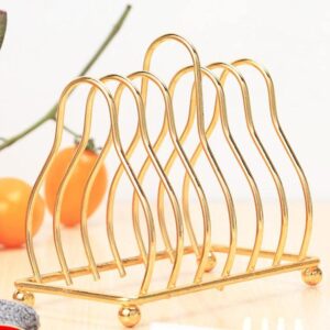 6 Slice Stainless Steel Toast Rack,Toast Rack Bread Loaf Slice Holder Stand Table Serving