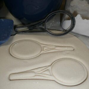 TENNIS BALL RACKET COURT SPORT ATHLETICS SET OF 3 COOKIE CUTTERS MADE IN USA PR1373