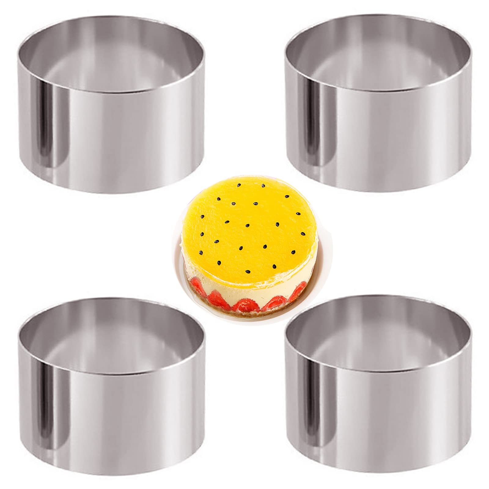 Mnixy no Cake Rings Mold, Stainless Steel