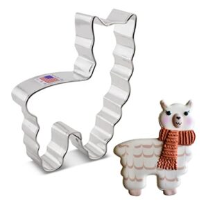 cute llama/alpaca cookie cookie cutter, 4" made in usa by ann clark