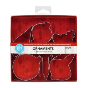 r&m international christmas ornament cookie cutters, assorted designs, 6-piece set