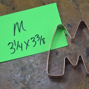 The Letter M Copper Alphabet Cookie Cutter