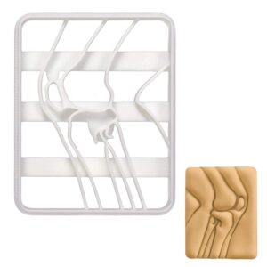 human knee bone x-ray cookie cutter, 1 piece - bakerlogy