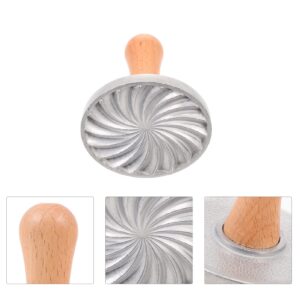 Luxshiny Cake Decorating Cookie Stamps Metal Cookie Press Molds with Wooden Handle Decorating Supplies for DIY Baking Cake Pastry Easy to Use Gift Package - Style 2 Cookie Mold