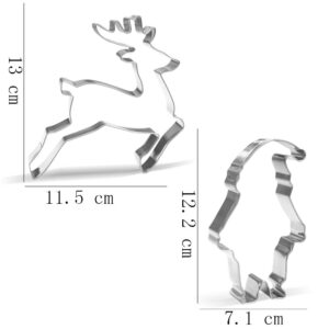 Large Christmas Cookie Cutter Set - 7 Piece - Stainless Steel