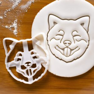 Set of 3 Shiba Inu cookie cutters (Designs: Silhouette, Butt, Face), 3 pieces - Bakerlogy