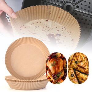 AW&SH Air Fryer Liners, 100PCS Air Fryer Parchment Paper Liners, 7.9 Inch Non-Stick Oil-proof Air Fryer Disposable Paper Liner