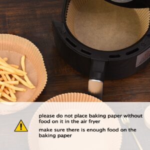 AW&SH Air Fryer Liners, 100PCS Air Fryer Parchment Paper Liners, 7.9 Inch Non-Stick Oil-proof Air Fryer Disposable Paper Liner