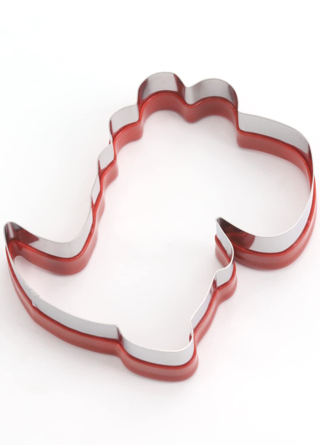 Dinosaur Cookie Cutter 5“, Dinosaur Biscuit Cutter, Cookie Cutter for Baking, Cookie Cutter for Kids, Metal Cookie Cutter Coated with Red Top Rubber for Protection