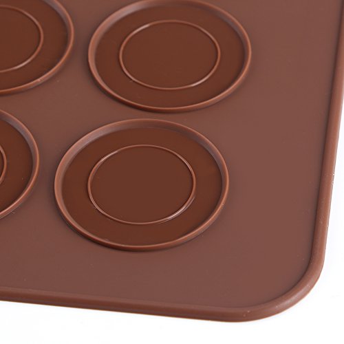 Silicone Macaron Baking Mats, 48 Cavities Silicone Mold Sheet Mat Macaroon Cookies Pastry DIY Bakeware Decorating Tools, Silicone Baking Mat Reusable, Silicone, Pizza