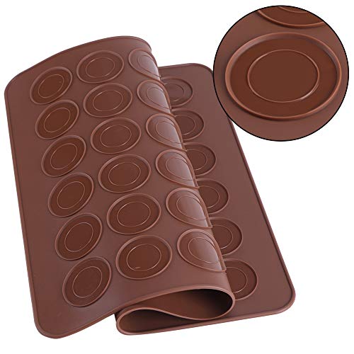 Silicone Macaron Baking Mats, 48 Cavities Silicone Mold Sheet Mat Macaroon Cookies Pastry DIY Bakeware Decorating Tools, Silicone Baking Mat Reusable, Silicone, Pizza