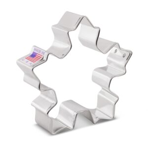 Festive Snowflake Cookie Cutter, 3.25" Made in USA by Ann Clark