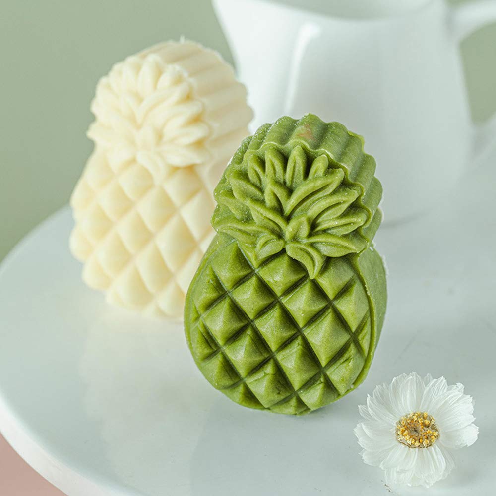 Plastic Mooncake Mold Pineapple Lotus Stamp Hand Press Moon Cake Mould Pineapple Mooncake Cookie Cutter Bakeware Tools