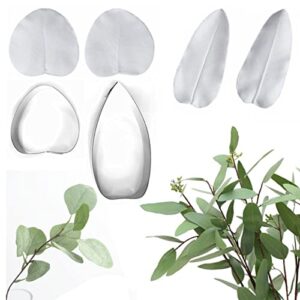 zhuojie eucalyptus leaves petals and cutter set silicone fondant mold veining petal sugar flower making tool cake decorating gumpaste flowers decor