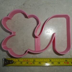 THEMED MAGICAL MOUSE WITH BOW NUMBER TWO 2 OUTLINE COOKIE CUTTER MADE IN USA PR4572