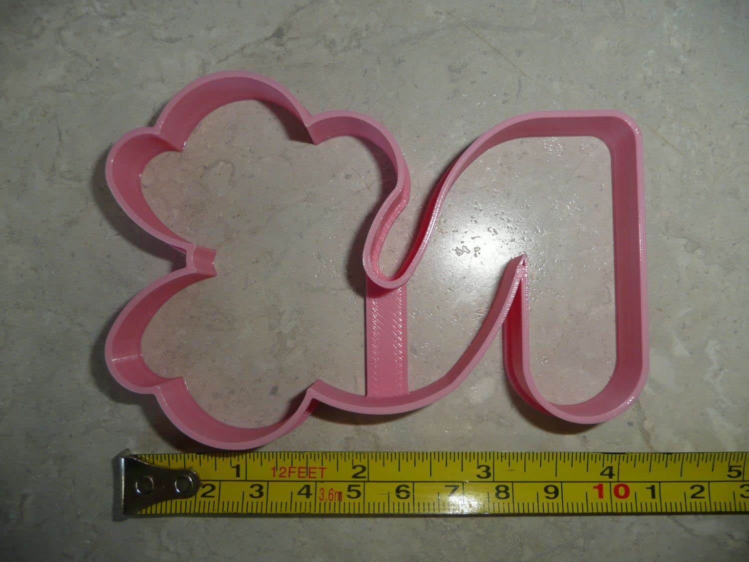 THEMED MAGICAL MOUSE WITH BOW NUMBER TWO 2 OUTLINE COOKIE CUTTER MADE IN USA PR4572