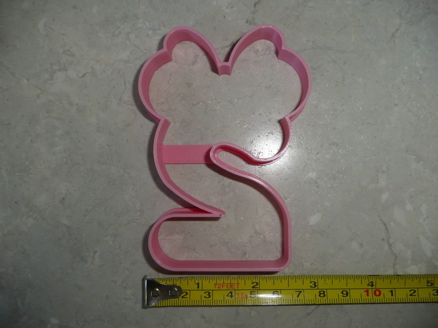 THEMED MAGICAL MOUSE WITH BOW NUMBER TWO 2 OUTLINE COOKIE CUTTER MADE IN USA PR4572