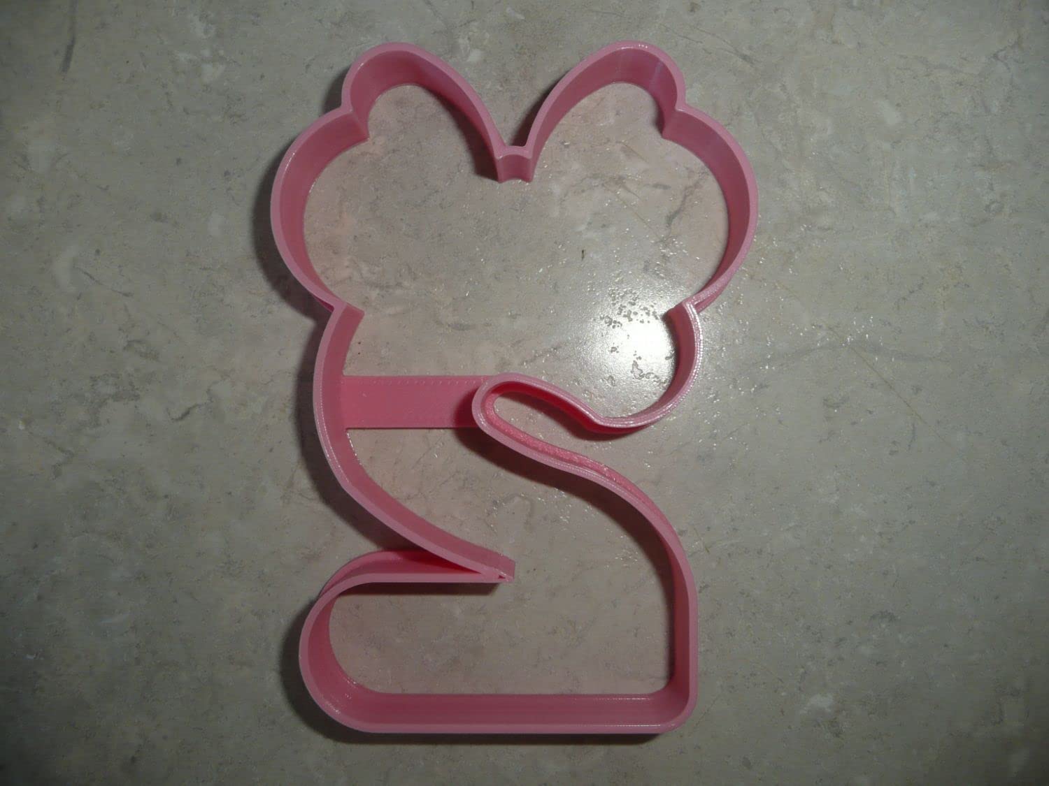 THEMED MAGICAL MOUSE WITH BOW NUMBER TWO 2 OUTLINE COOKIE CUTTER MADE IN USA PR4572