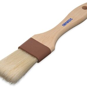 SPARTA 4037300 Boarhair Basting Brush, Flat Brush With Ergonomic Handle, 1.5 Inches, Brown