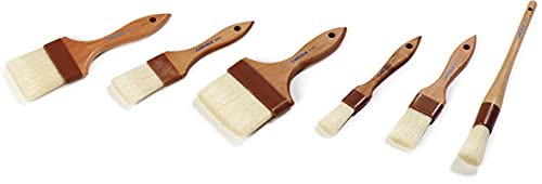 SPARTA 4037300 Boarhair Basting Brush, Flat Brush With Ergonomic Handle, 1.5 Inches, Brown