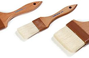 SPARTA 4037300 Boarhair Basting Brush, Flat Brush With Ergonomic Handle, 1.5 Inches, Brown