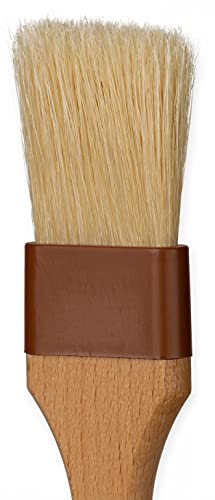 SPARTA 4037300 Boarhair Basting Brush, Flat Brush With Ergonomic Handle, 1.5 Inches, Brown