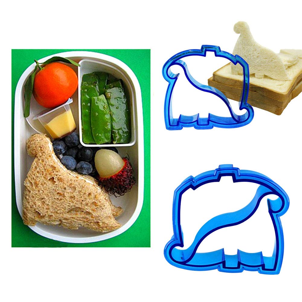 10 Pcs Cookie Cutter Set for Kids and Parents, Sandwich and Bread Crust Cutters of Various Kinds- Butterfly, Dinosaur, Elephants, Dog, Car, Dolphin, Square, Heart, Star in 10 Cute Shapes