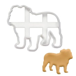 english bulldog silhouette cookie cutter, 1 piece - bakerlogy