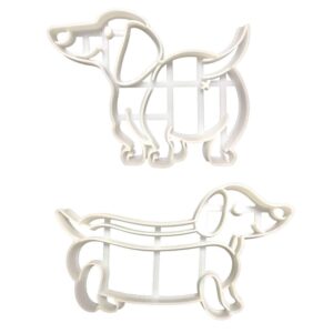 dachshund cookie cutters, dachshund shape mold 2pcs set