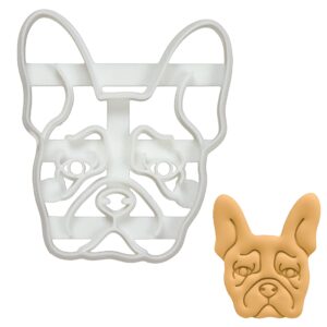 french bulldog face cookie cutter, 1 piece - bakerlogy