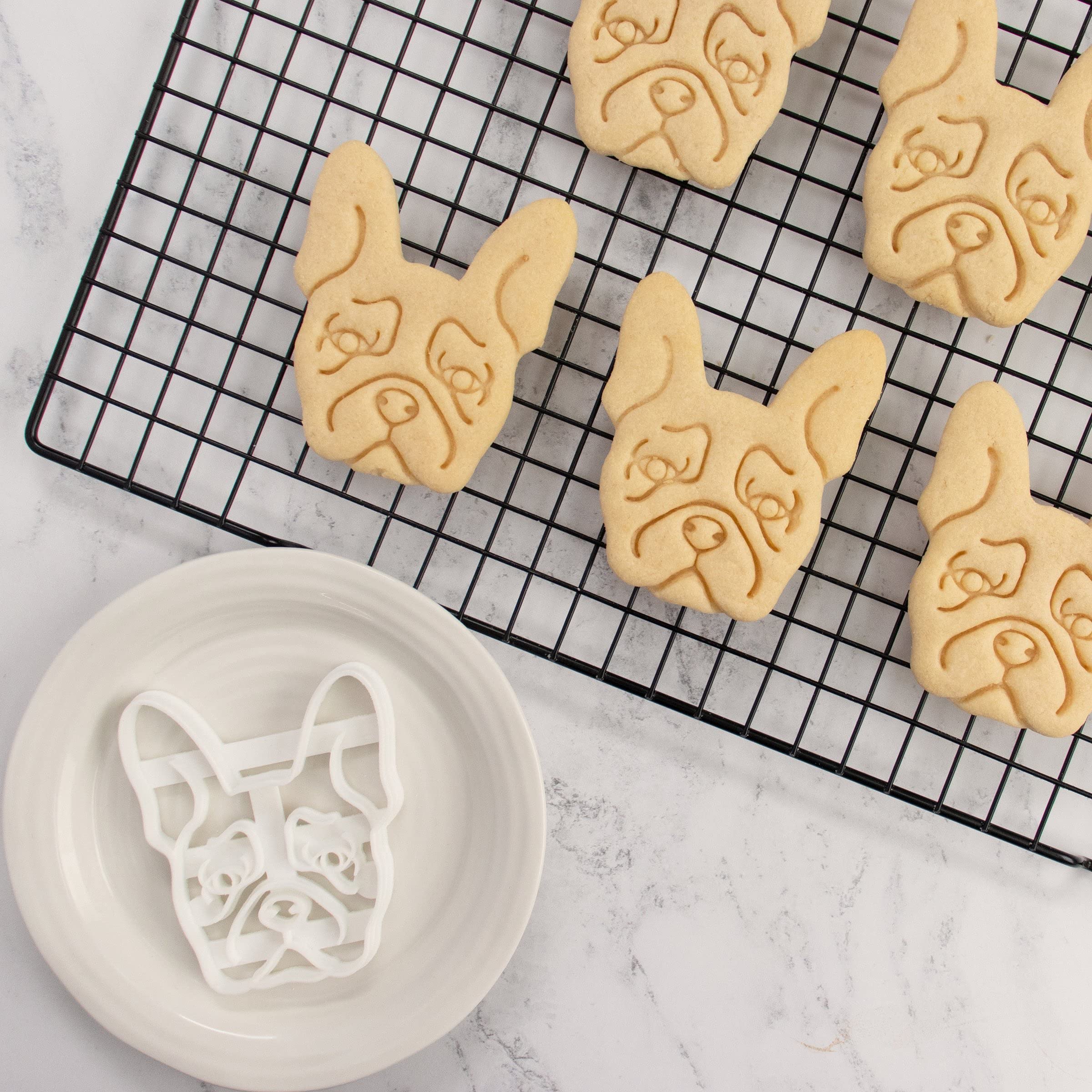 French Bulldog Face cookie cutter, 1 piece - Bakerlogy