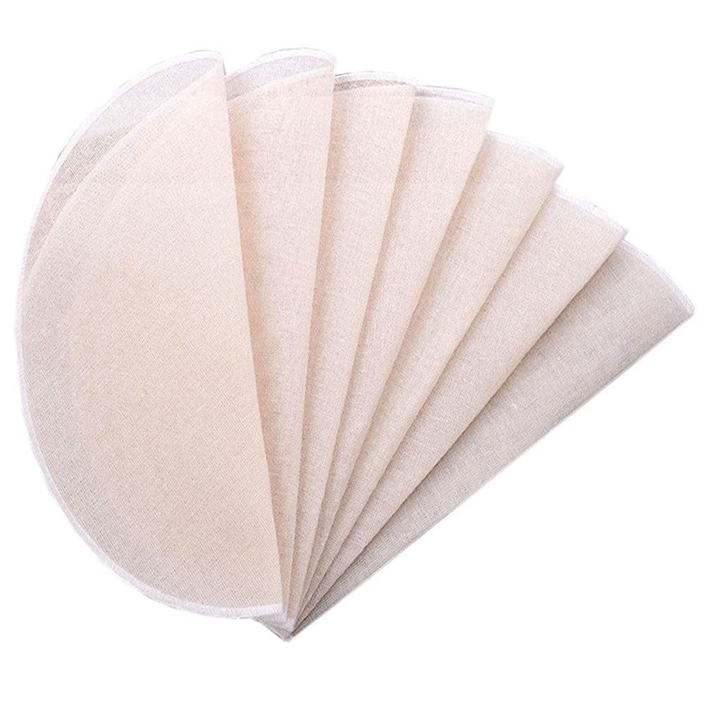 12Pcs Round Cotton Yarn Steamer Cloth Reusable Non Stick Household Steamer Liners Cloth Mesh Mat Pad Steamed Buns Dumplings Baking Cooking Tool, 20CM/8Inch