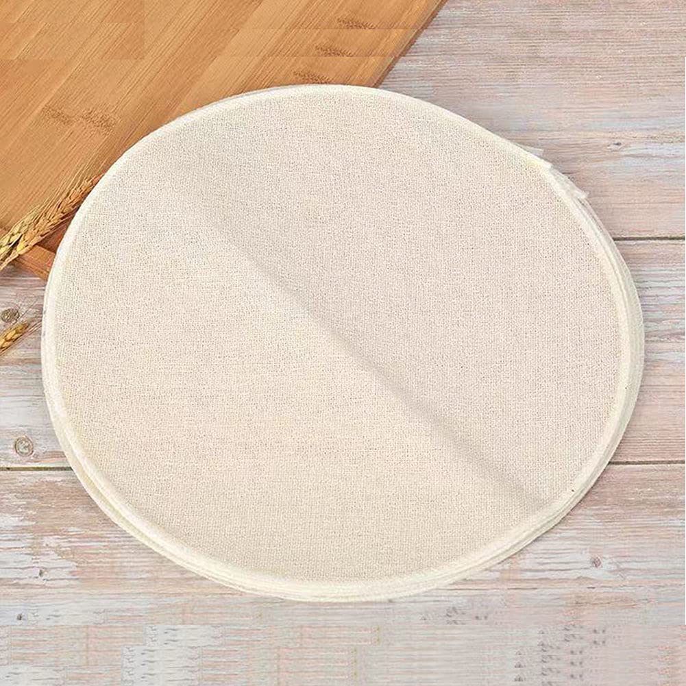 12Pcs Round Cotton Yarn Steamer Cloth Reusable Non Stick Household Steamer Liners Cloth Mesh Mat Pad Steamed Buns Dumplings Baking Cooking Tool, 20CM/8Inch