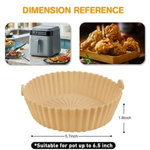 Air Fryer Silicone Pot, Air fryer liners,air fryer accessories,Easy to clean,air fryer parchment paper can be used on both sides,Unique stripe distribution increases baking effect by 10%(2PCS)