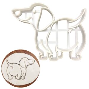 dachshund cookie cutter, smiling cute dog butt shape mold