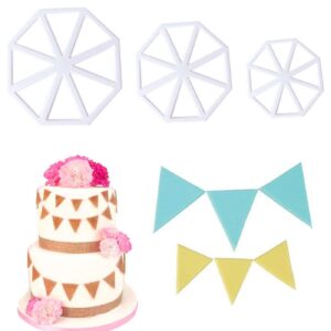 DaNaRaa Plastic Mini House Bamboo Fence Pennant Cookie Cutters Cakecup Decoration Fondant Molds Tools(8 Pieces)