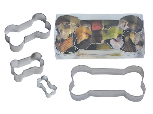 R&M International Dog Bone Cookie Cutters, Assorted Sizes, 4-Piece Set