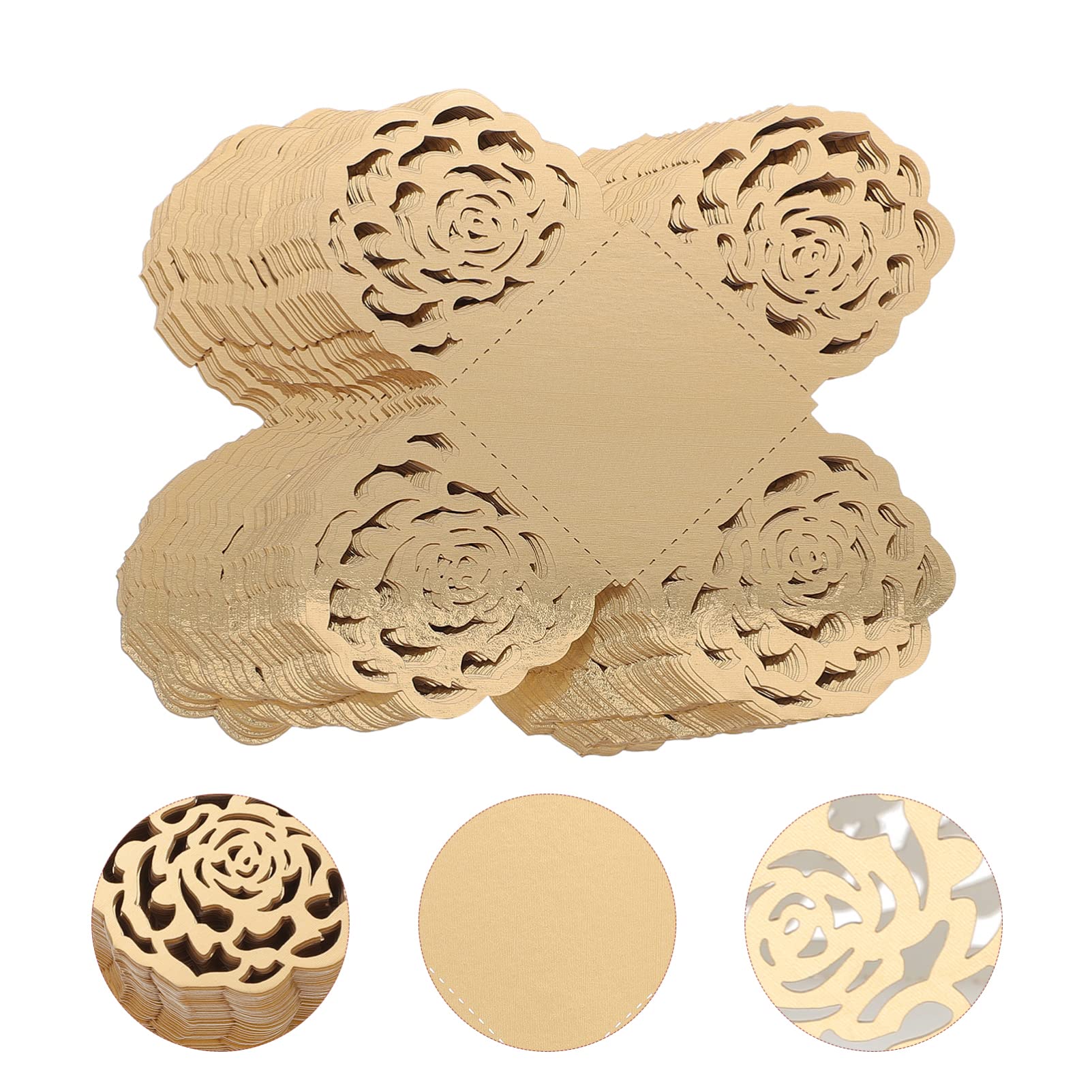 jojofuny 50pcs Cups Golden Wrappers Cake Wedding Baking Cup Wrapper Supplies Dessert Bake Paper Holdergolden Truffle Cuake Chocolate Artistic Muffin Party Shower Bridal Liners Candy