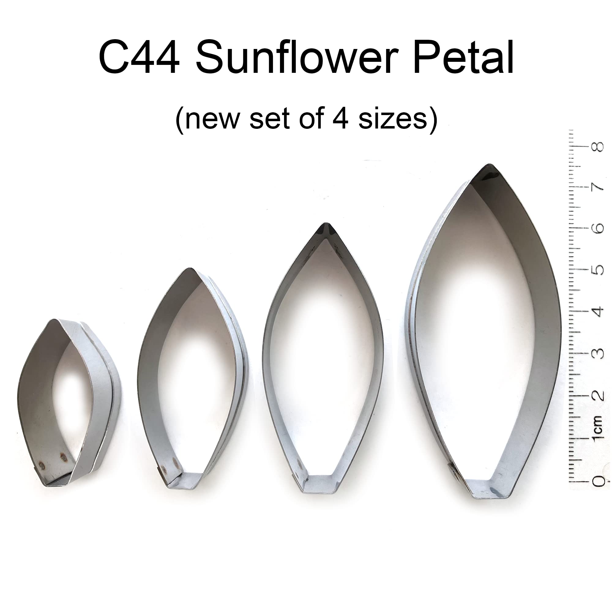 Sunflower Petal Cutters (set of 4 sizes)