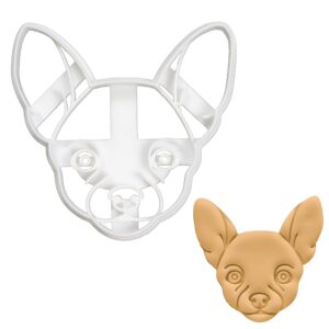 chihuahua face cookie cutter, 1 piece - bakerlogy