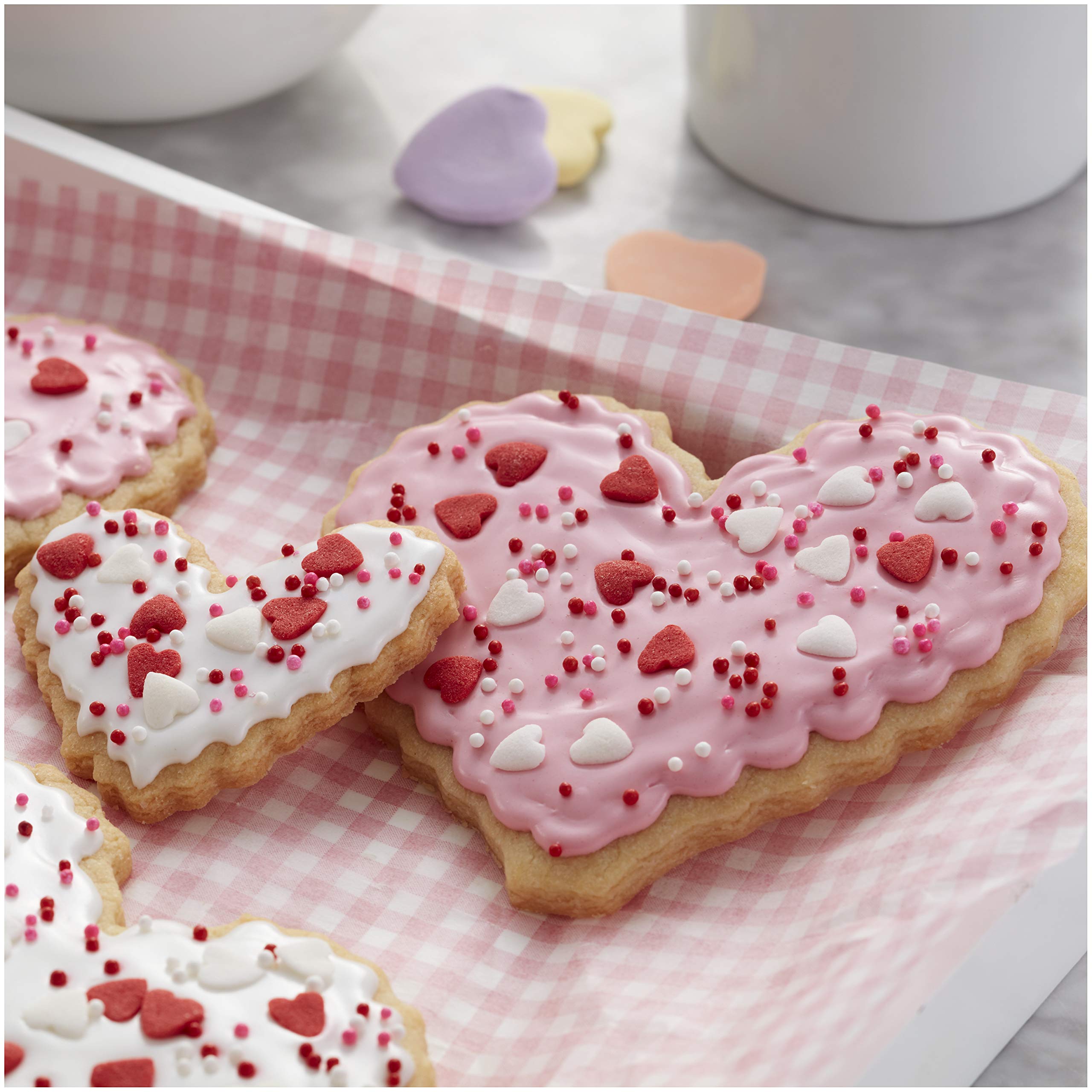 Wilton From The Heart Nesting Cookie Cutter Set, from Bite Sized to 5-inch Heart Cookies, Share the Love of Baking, 4-Piece Set