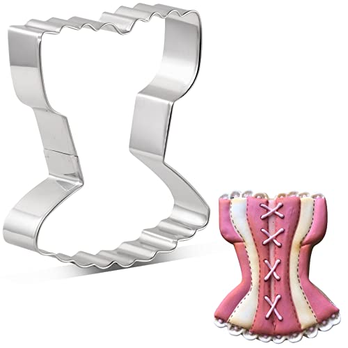 KENIAO Corset Dress/Bathing Suit Cookie Cutter, 3.5", Stainless Steel