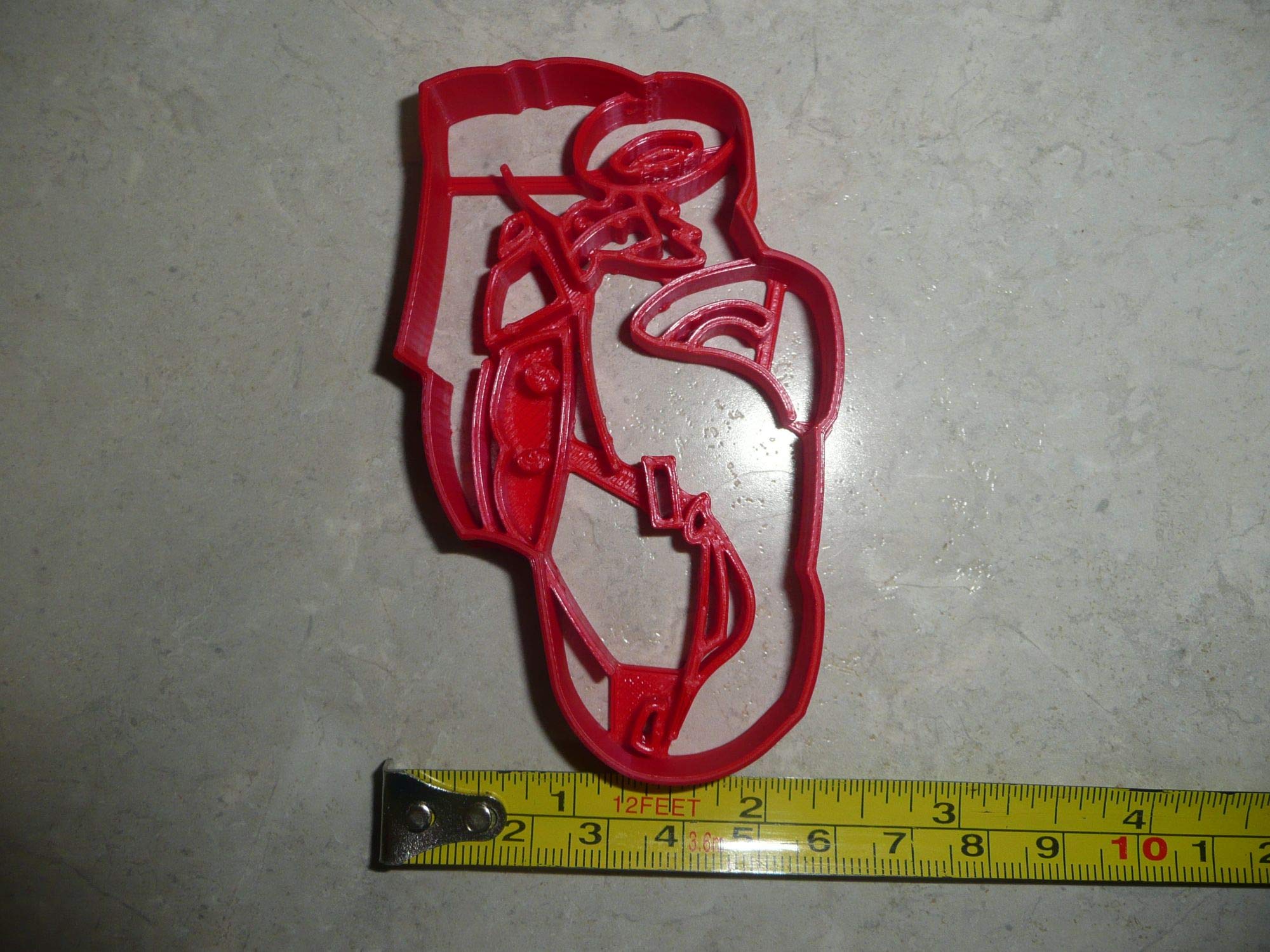 YNGLLC LIGHTNING MCQUEEN RACE CAR CARS CARTOON CHARACTER SPECIAL OCCASION COOKIE CUTTER BAKING TOOL 3D PRINTED MADE IN USA PR2293, Red