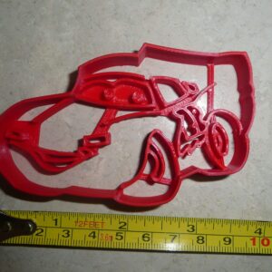 YNGLLC LIGHTNING MCQUEEN RACE CAR CARS CARTOON CHARACTER SPECIAL OCCASION COOKIE CUTTER BAKING TOOL 3D PRINTED MADE IN USA PR2293, Red